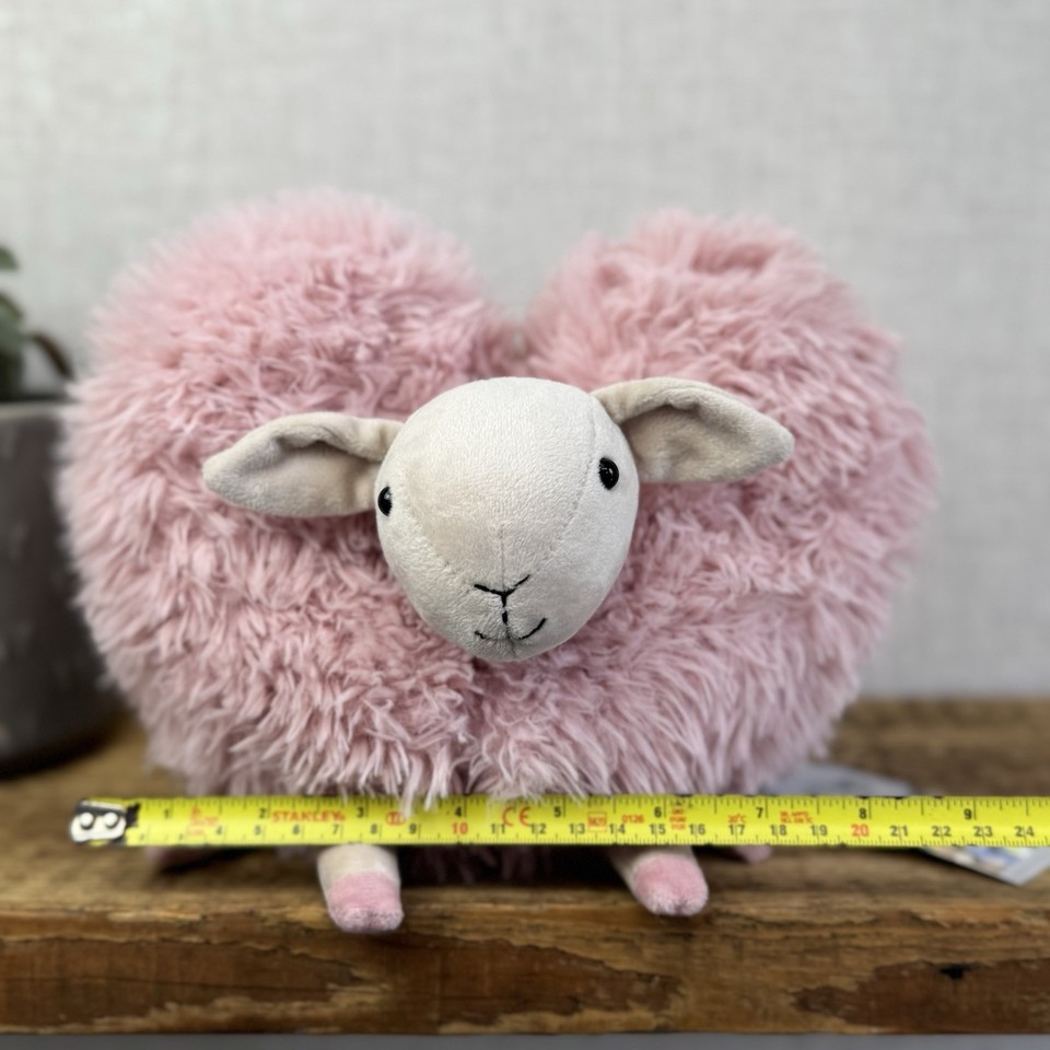 Jellycat Aimee Sheep Soft Toy - Pink Fluffy Lamb Plush Retired Soft Toy ...