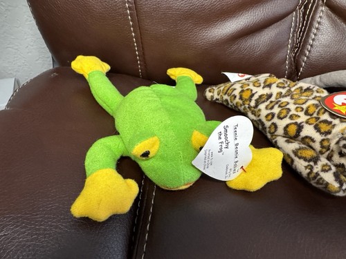 TY Teenie Beanie Babies Smoochy Frog Freckles Leopard McDonalds Antsy ...
