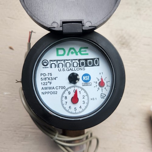 DAE PD-75 Non Lead NSF61, IP68 Positive Displacement Water Meter, 3/4 ...