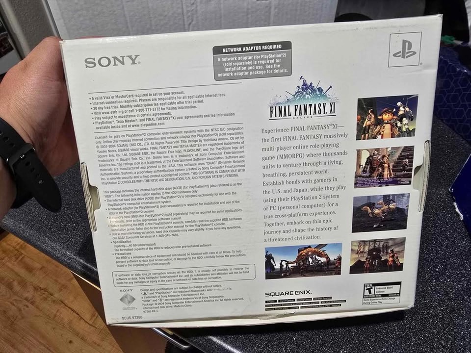 Playstation 2 HDD (box only) Final Fantasy XI edition | eBay