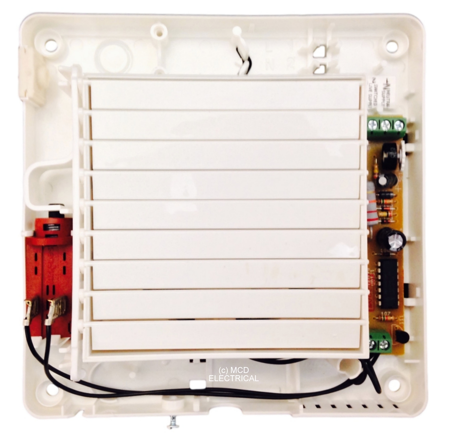 Bathroom / Toilet Extractor Fan with run on Timer & Automatic Shutters ...