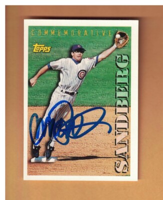 Ryne Sandberg AUTOGRAPHED 1994 TOPPS TRADED BASEBALL CARD SIGNED ...