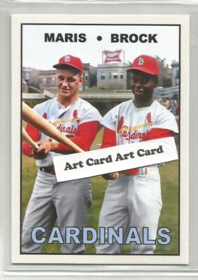 Roger Maris & Lou Brock St. Louis Cardinals 2022 Baseball Art Card | eBay