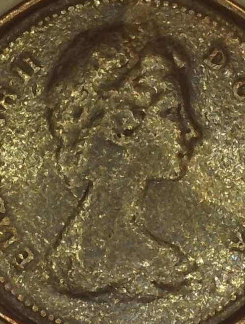 1982 Canadian 1 Cent, VF-30, 1 of 1 Discovery Coin, 100% Wrong Planchet ...