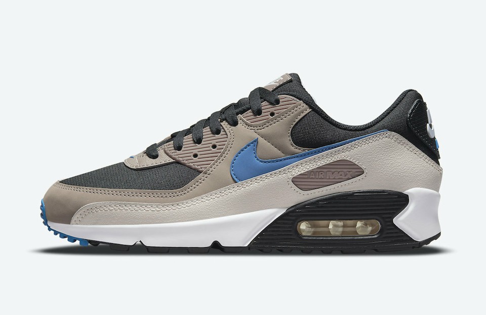 Nike AIR MAX 90 Blue Slate Black Taupe DC9388 001 Men Running Gym Shoes ...