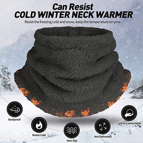 Neck Warmer - Winter Fleece Neck Gaiter & Ski Tube Scarf for Men ...