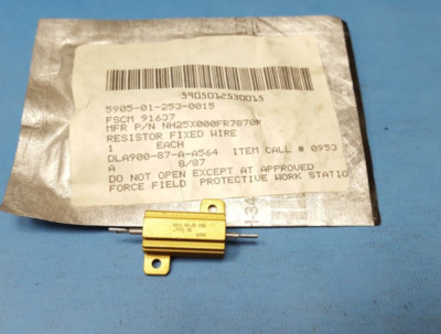 Power Resistor, NH025R7870F, DALE, 0.787 ohm, 25W, 1%, 5905-01-253-0015 ...