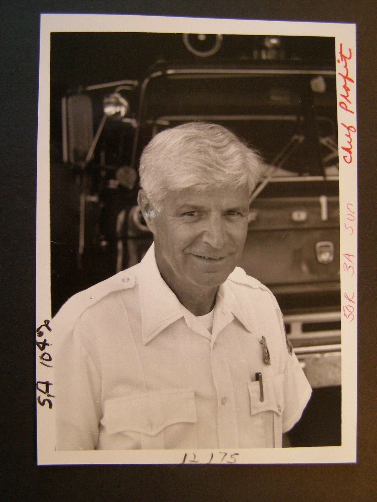 Glossy Press Photo 1987 Wayland Fire Chief Ronald Profit | eBay