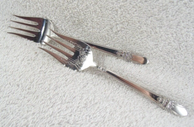 First Love 1941 Desert Fork Lot of 2 1847 Rogers Silverplate Flatware ...