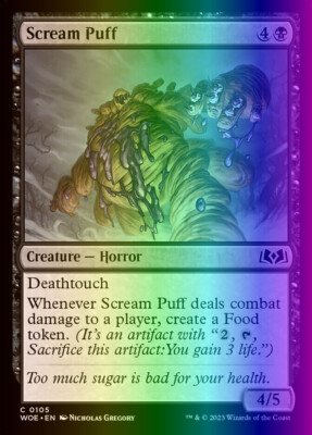 MTG Magic the Gathering Scream Puff (105/475) Wilds of Eldraine NM FOIL ...