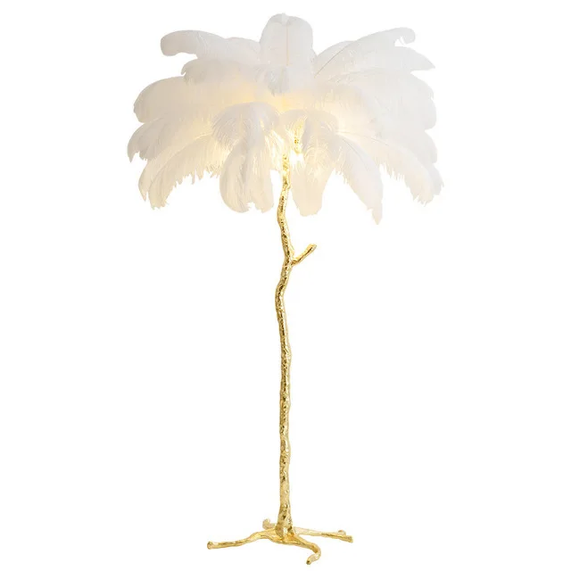 Feather Floor Lamps Standing Lamps Real Ostrich Feathers LED Modern ...