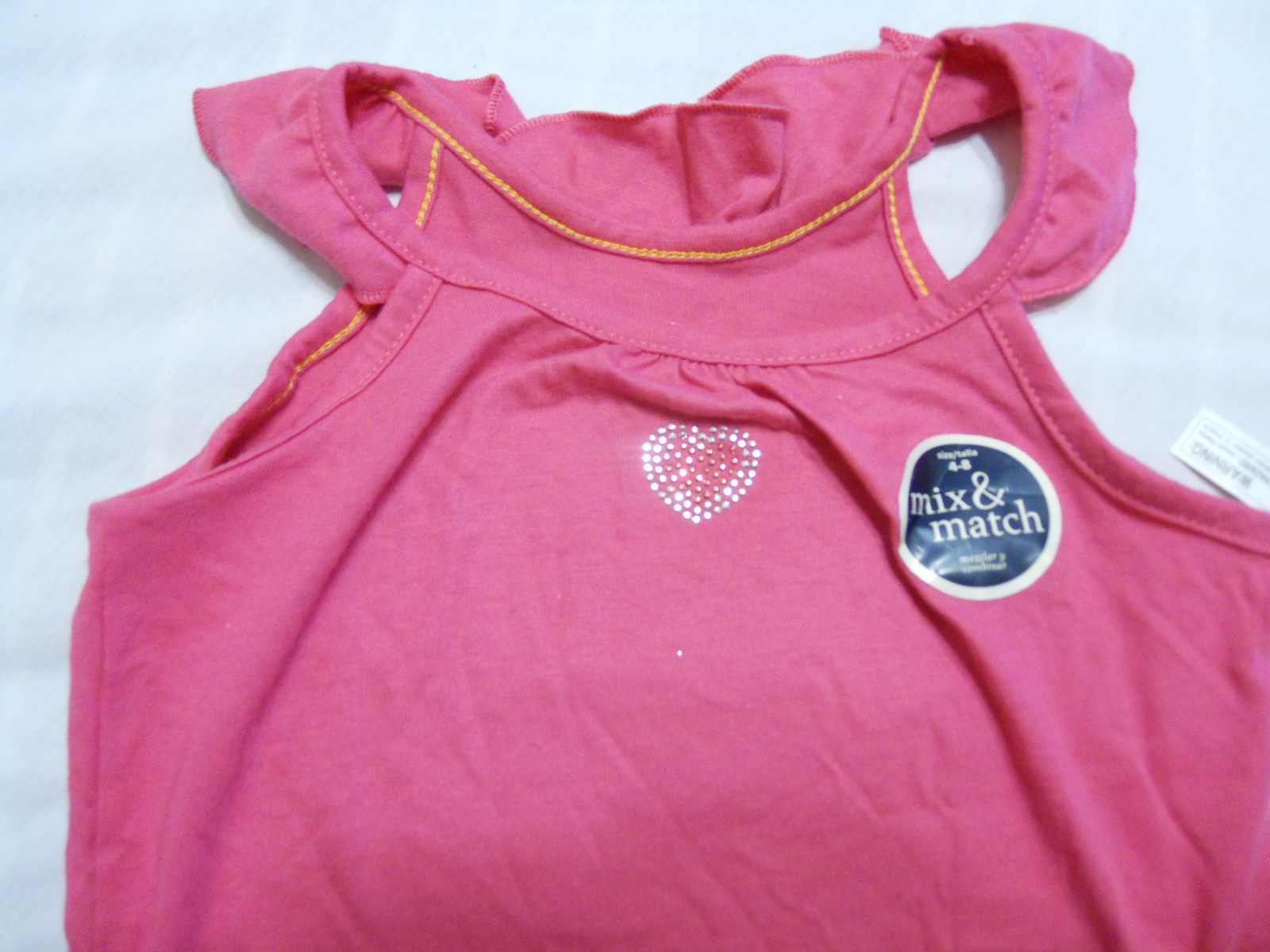 Girls Shirt 5 Pink Riot Embellished Tank Top Kids | eBay