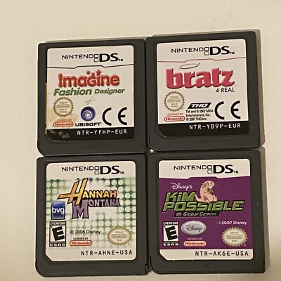 4 Nintendo DS Cart Bundle/Job Lot - Bratz, Imagine, Hannah Montana, Kim ...