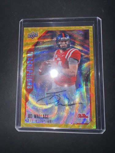 2015 Upper Deck Inscriptions Bo Wallace #BW Rookie Auto RC Gold Wave ...