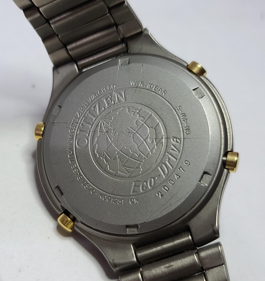 0870-K002406 CITIZEN ECO DRIVE TWO TONE TITANIUM WATCH FOR MEN C5-53 | eBay