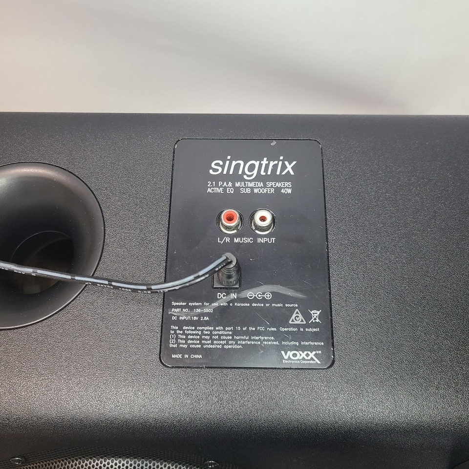 Singtrix Karaoke 2.1 PA Multimedia Subwoofer VOXX 136-5502 40W - WITH ...