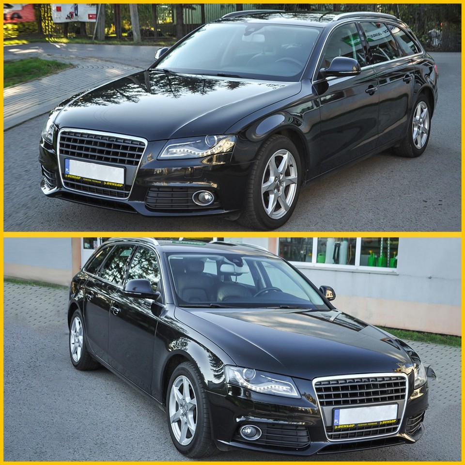 Set UK Front Bumper Fog Light Grille Cover W/ Chrome Ring For Audi A4 ...