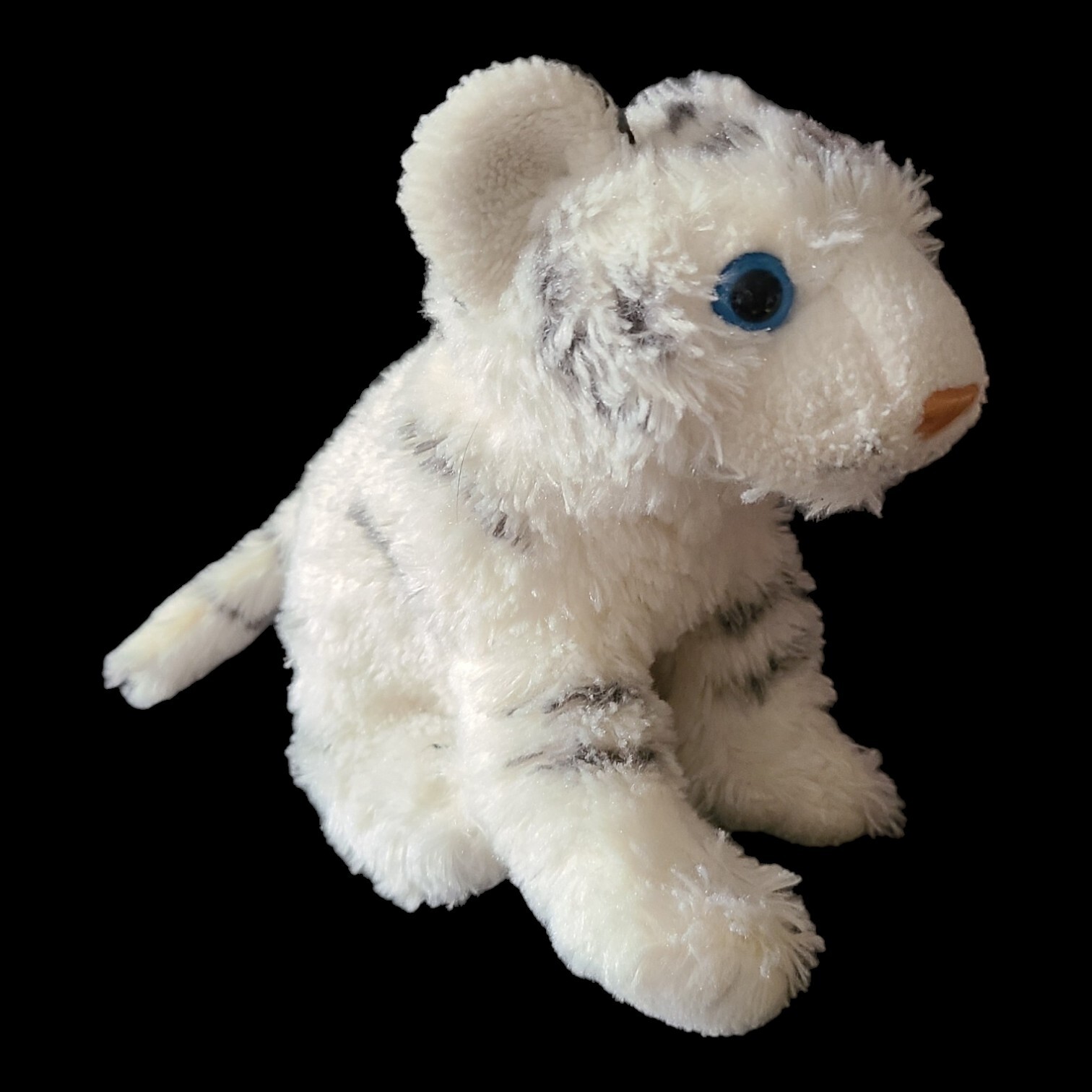 Wild Republic White Tiger Cub Plush Stuffed Animal Striped Blue Eyes ...