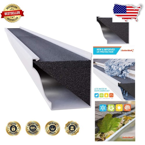 Affordable Gutter Protection - 5-Inch K Style Foam Insert 32 Ft with ...