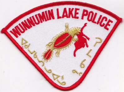 WUNNUMIN LAKE POLICE inverted arrowhead Patch CREE | eBay