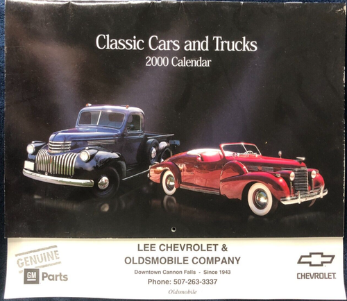 2000 GM Parts Classic Cars & Trucks Wall Calendar Chevy Dealership ...