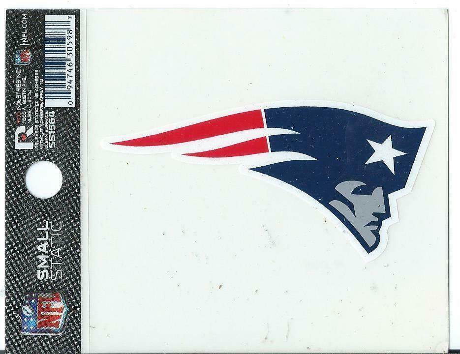 New England Patriots NFL 3.5" Small Static Cling Car Window Decal Super ...