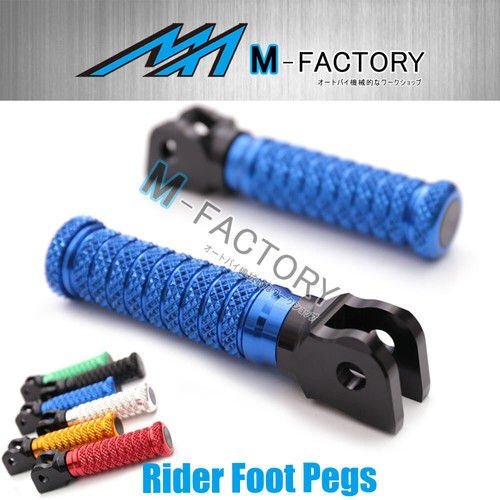 Blue M-Grip Front Foot Pegs Pedals For Triumph Tiger 955i / Tiger 900 ...