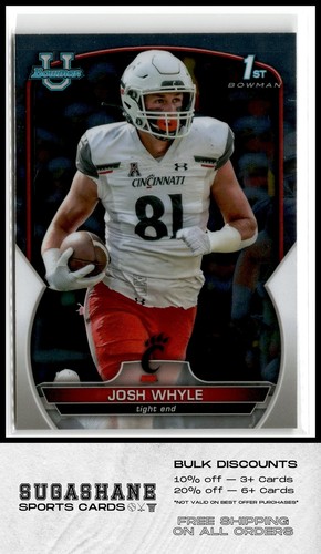 2022 1st Bowman University 89 Josh Whyle Cincinnati Football Card | eBay