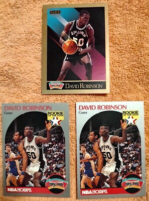 1990 SkyBox David Robinson #260 & (2) 90' Hoops #270 Basketball Card ...