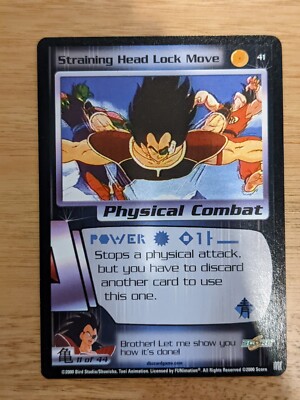 Straining Head Lock Move Saiyan Saga Limited #41 dragon ball z card TCG ...