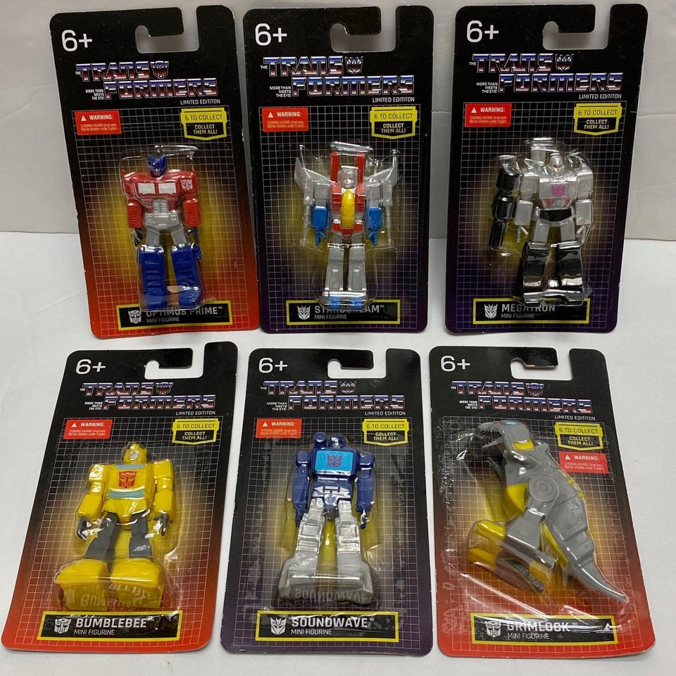6/Lot Mini Figure Transformers Megatron Optimus Prime Bumble Bee ...