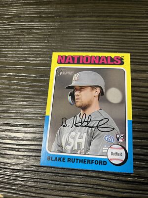 2024 Topps Heritage Blake Rutherford Rookie #240 Washington Nationals ...