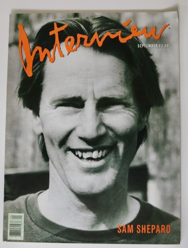 Andy Warhol's Interview Magazine vintage Sept 1988 Sam Shepard | eBay