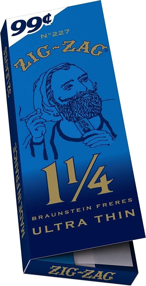 Zig-Zag 1 1/4 Size Ultra Thin Rolling Papers Carton (24 Booklets per ...