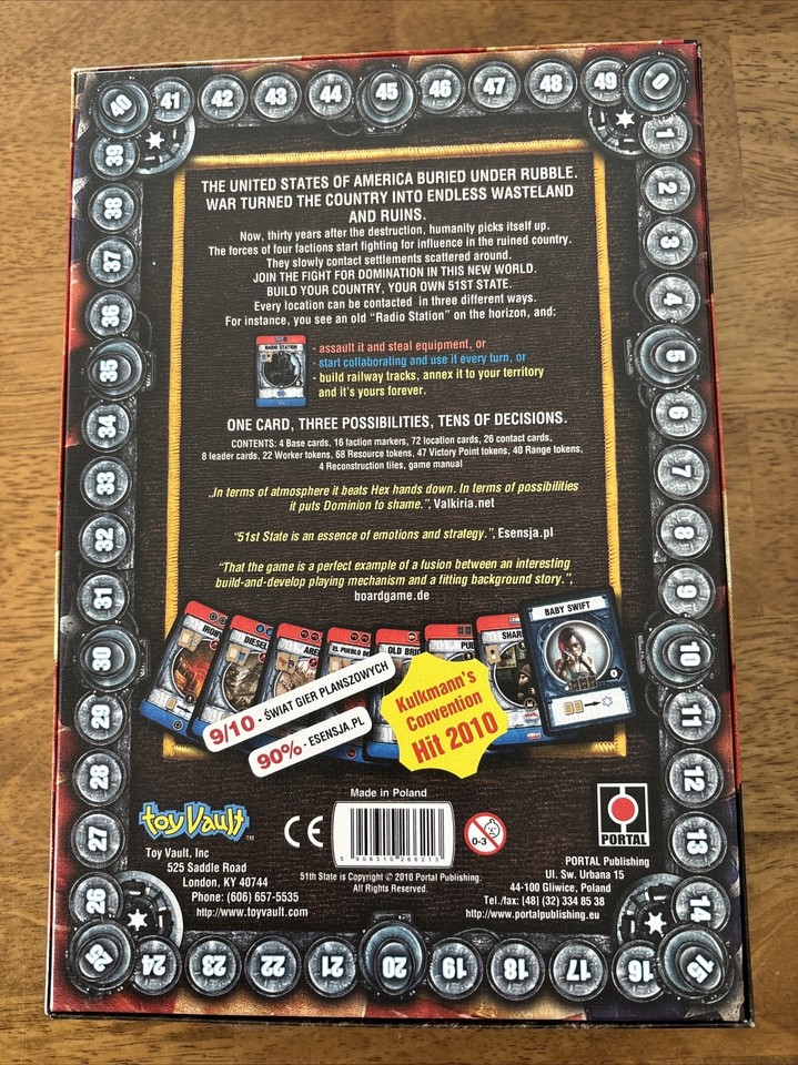51st State 2nd Revised Edition Board Game from Toy Vault | eBay