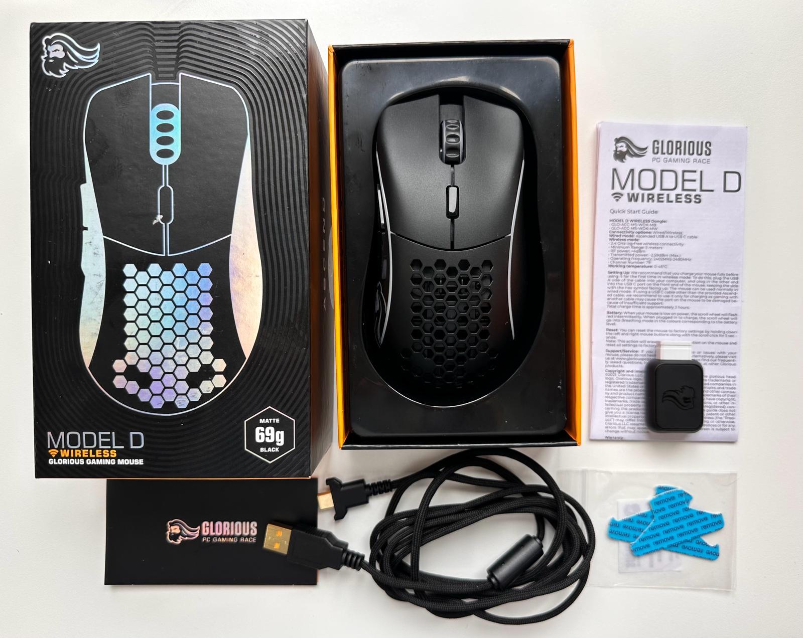 Glorious Model D Wireless Optical Honeycomb RGB Gaming Mouse - Matte ...