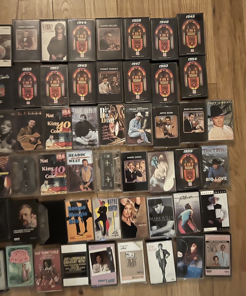 Mixed Lot 60 Vintage Cassette Tapes, 40s THROUGH 80s Classic Rock Time ...