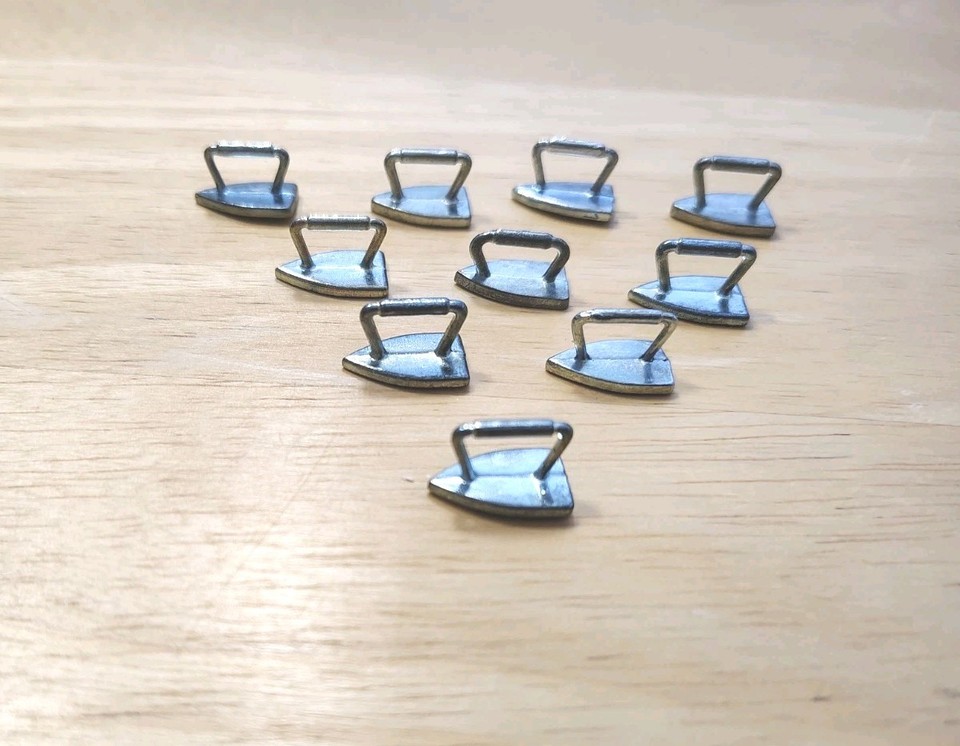 Monopoly Iron Silver Tone Metal Replacement Tokens Set of 10 | eBay