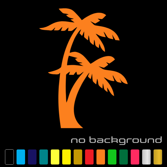 Palm Tree Sticker Vinyl Decal Tropical Island Beach Ocean Wall Car ...