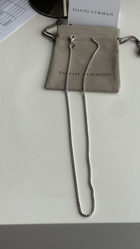 David Yurman Round Box Chain Necklace 2.7mm .925 Sterling Silver 26 ...