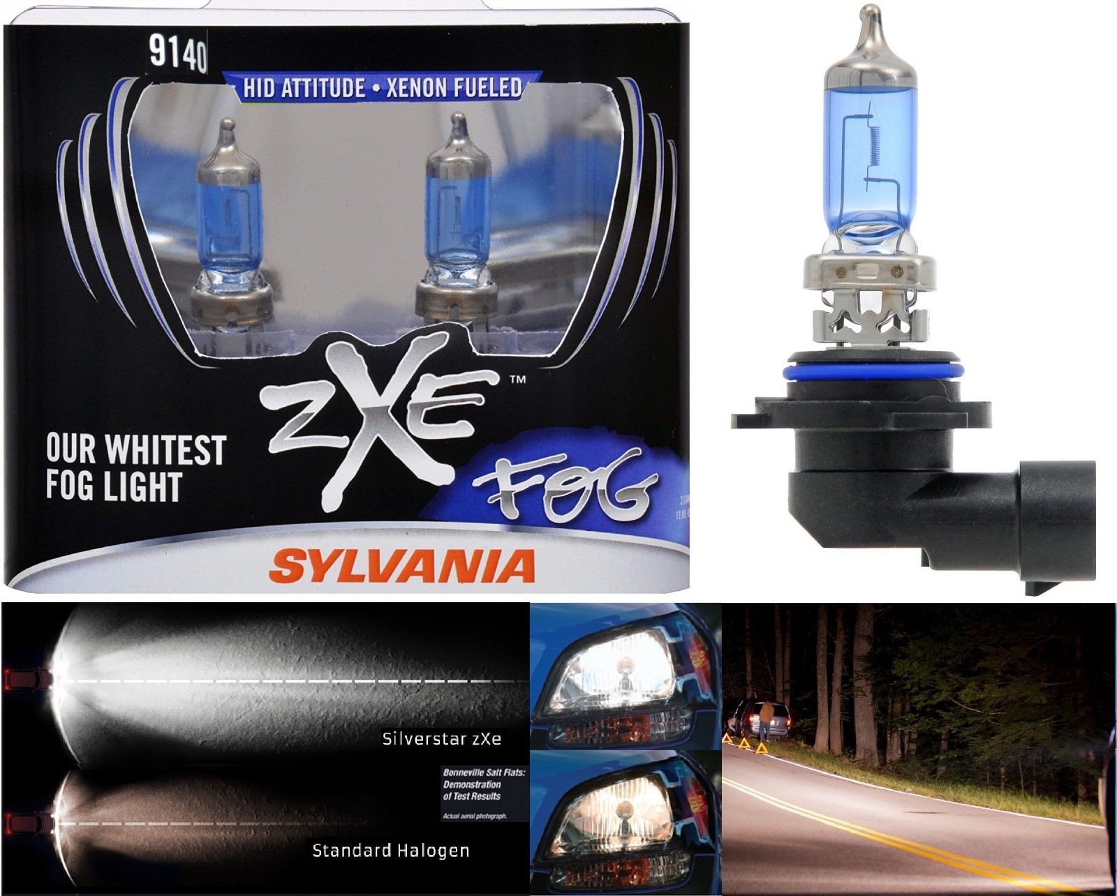 Sylvania Silverstar ZXE 9140 40W Two Bulbs Fog Light Upgrade ...