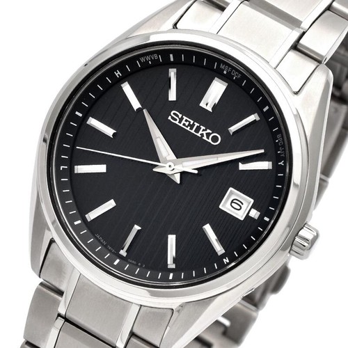 SEIKO SELECTION SBTM341 Titanium Radio Solar Watch Black Dial 39.5mm | eBay