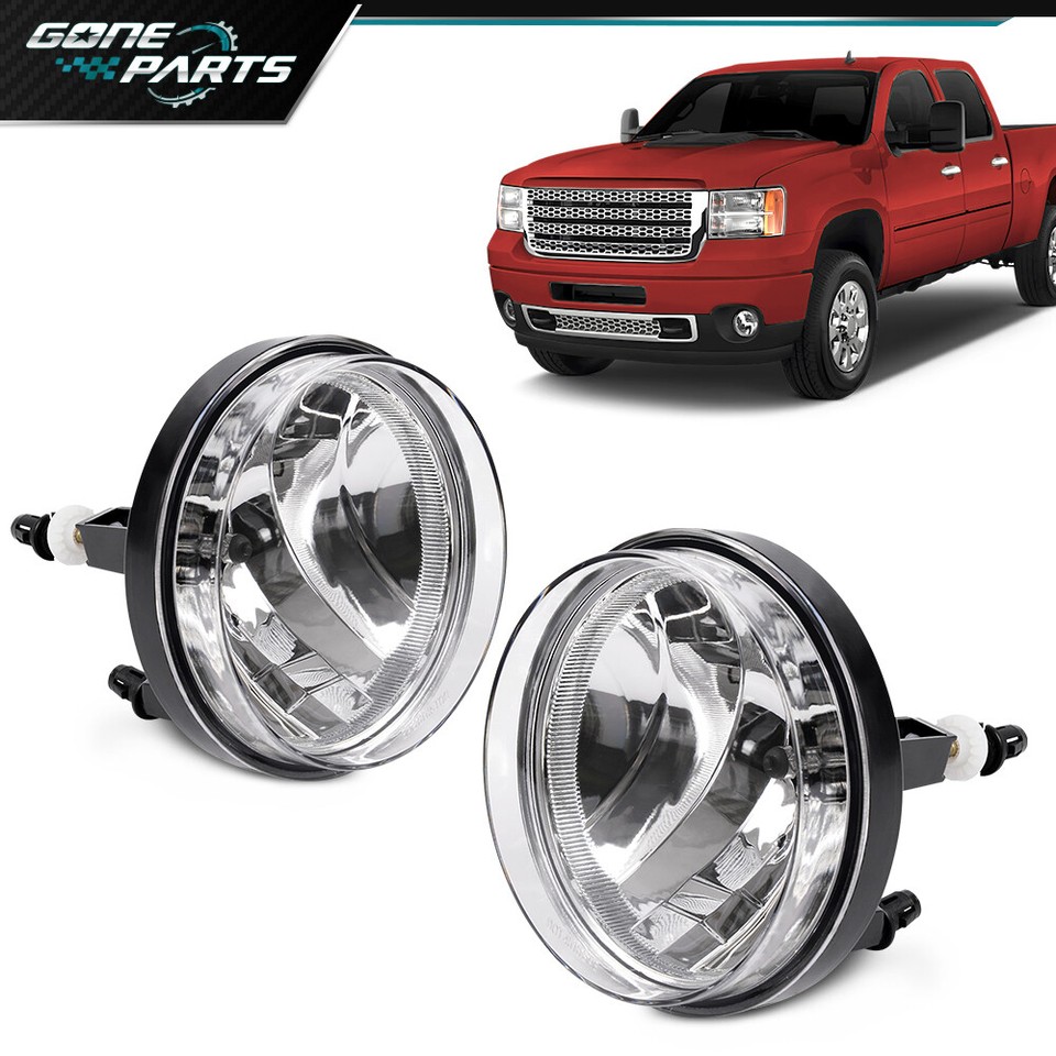 Pair Fit For 07-13 GMC Sierra 1500 2500 Front Bumper Fog Lights Lamps ...