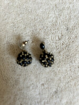 J.CREW Berry Dangle~Black/Gold Earrings Pierced | eBay