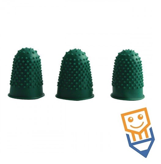 RUBBER THIMBLES Small Thimblettes GREEN SIZE 0 16mm COUNT PROTECT ...