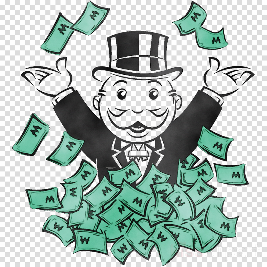 Monopoly Man With Money Bags Transparent