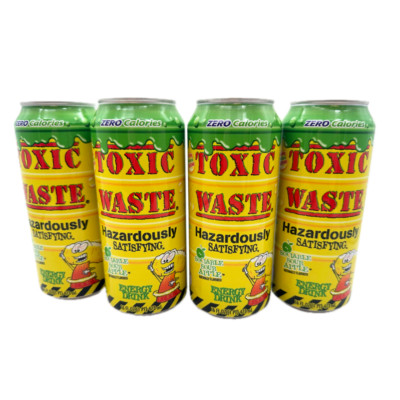 Toxic Waste Energy Drink 16oz Cans 4pk 160mg Caffeine - Sociable Sour ...