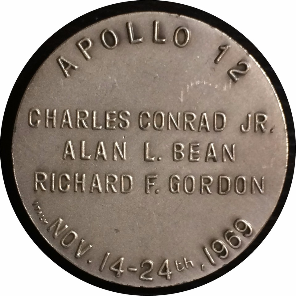 1969 Apollo 12 Collectors Token Nov 14-24 1969 - Italy design & struck ...