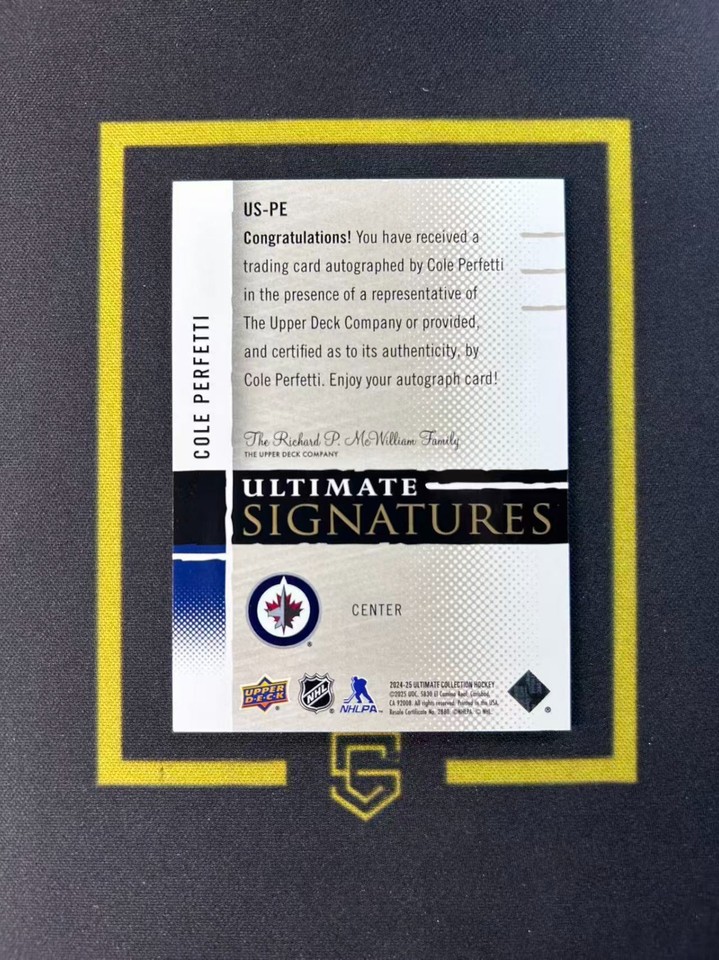 2024-25 Premier Signatures Cole Perfetti FCFZ | eBay