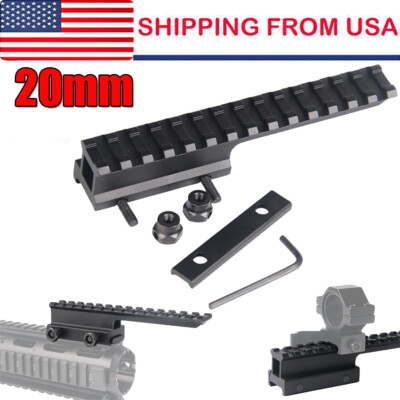 Tactical Extension Riser Base Adapter Scope Mount 20mm Picatinny Weaver ...